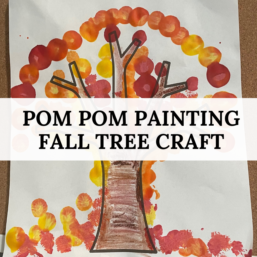 Pom Pom Painting Fall Tree Craft - Balanced with Babies