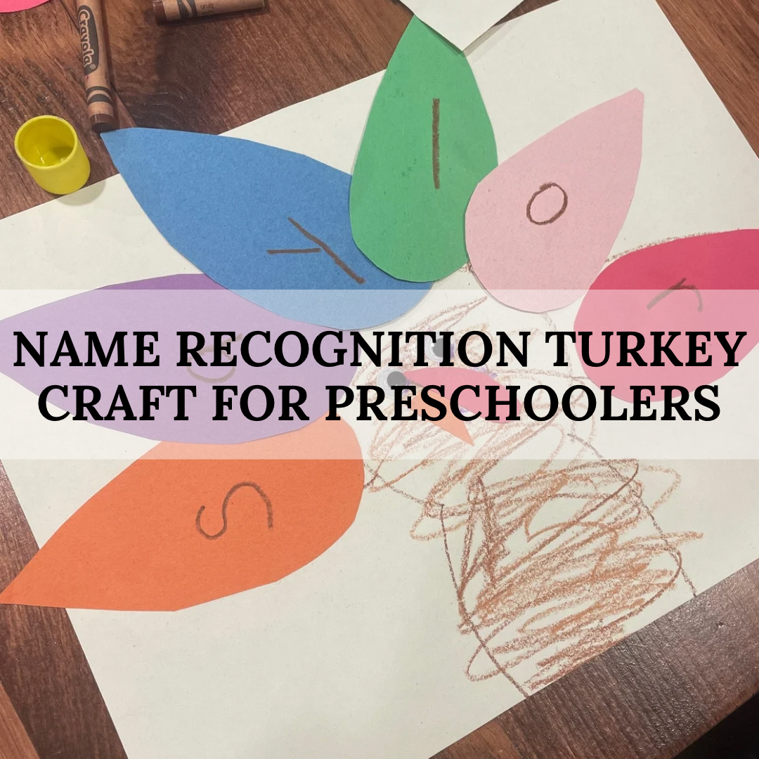 Name Recognition Turkey Craft for Preschoolers - Balanced with Babies